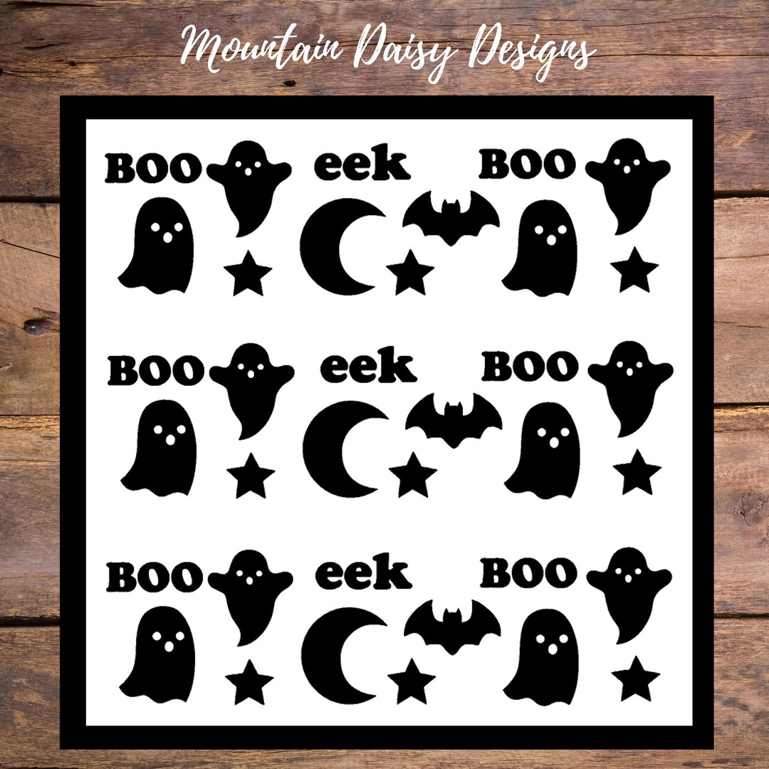 Halloween Decal Sheet Halloween Vinyl Decals Ghost Stickers - Etsy