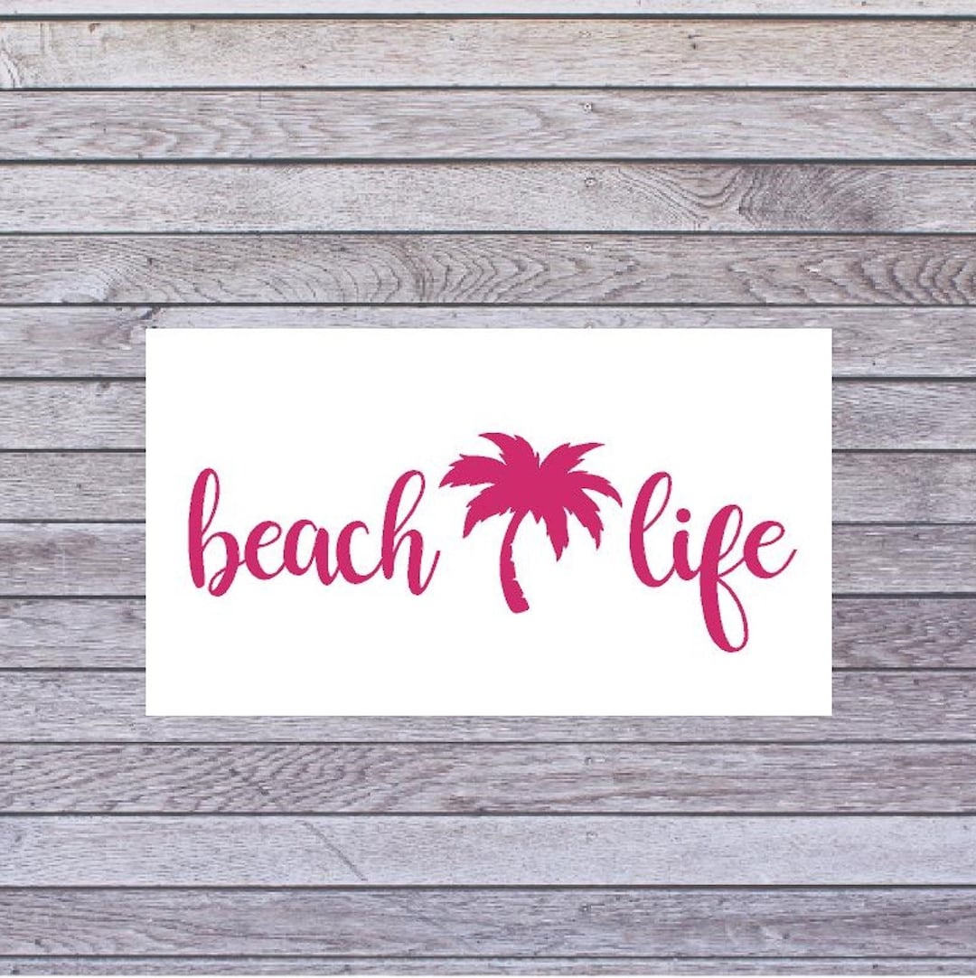 Palm Tree Car Decal, Beach Life Car Decal, Summer Decal, Beach Decal ...
