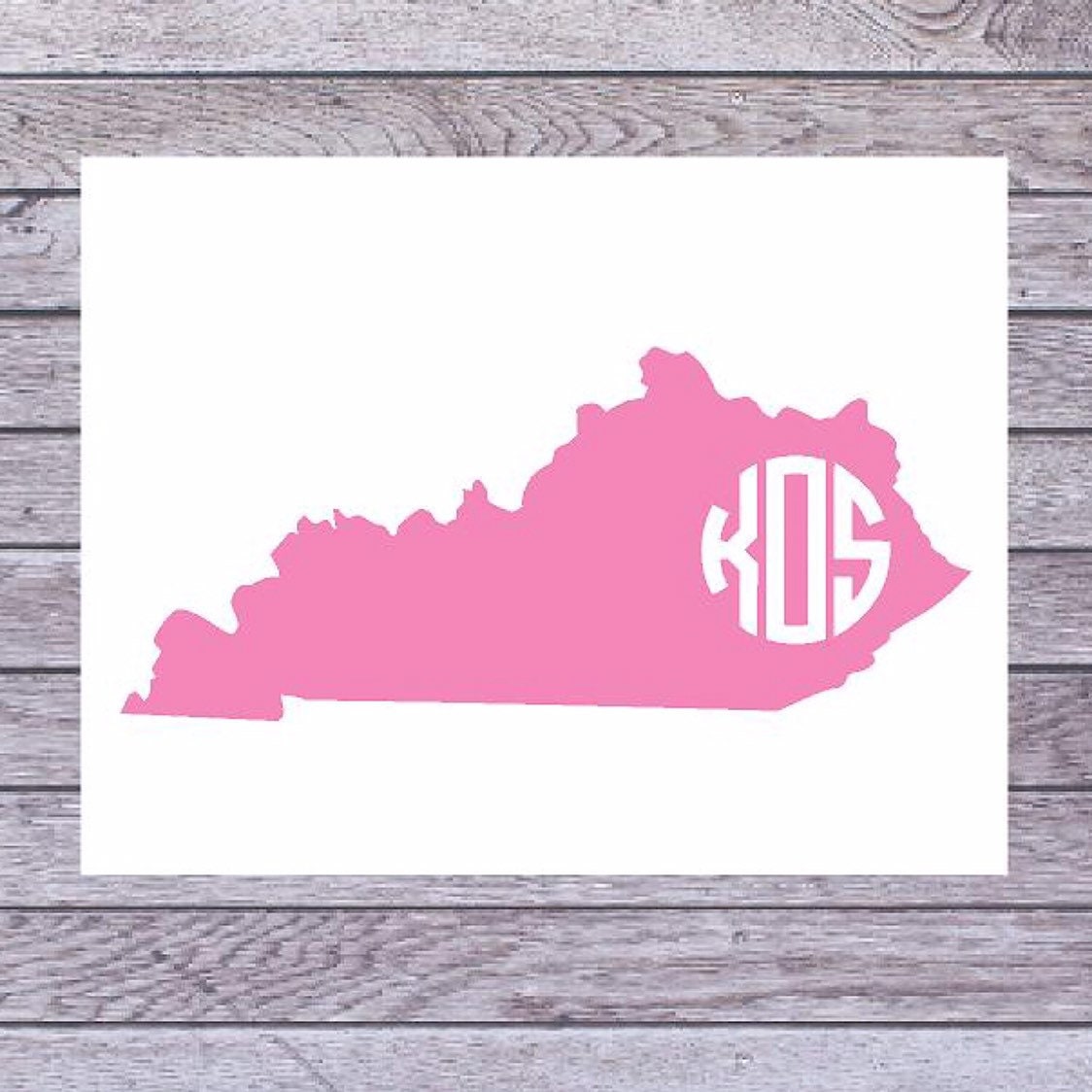 Kentucky Monogram Car Decal Kentucky Custom Decal Monogram | Etsy
