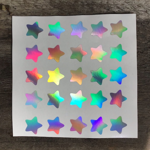Holographic Stars Decal Sticker Sheet Star Decals Star | Etsy