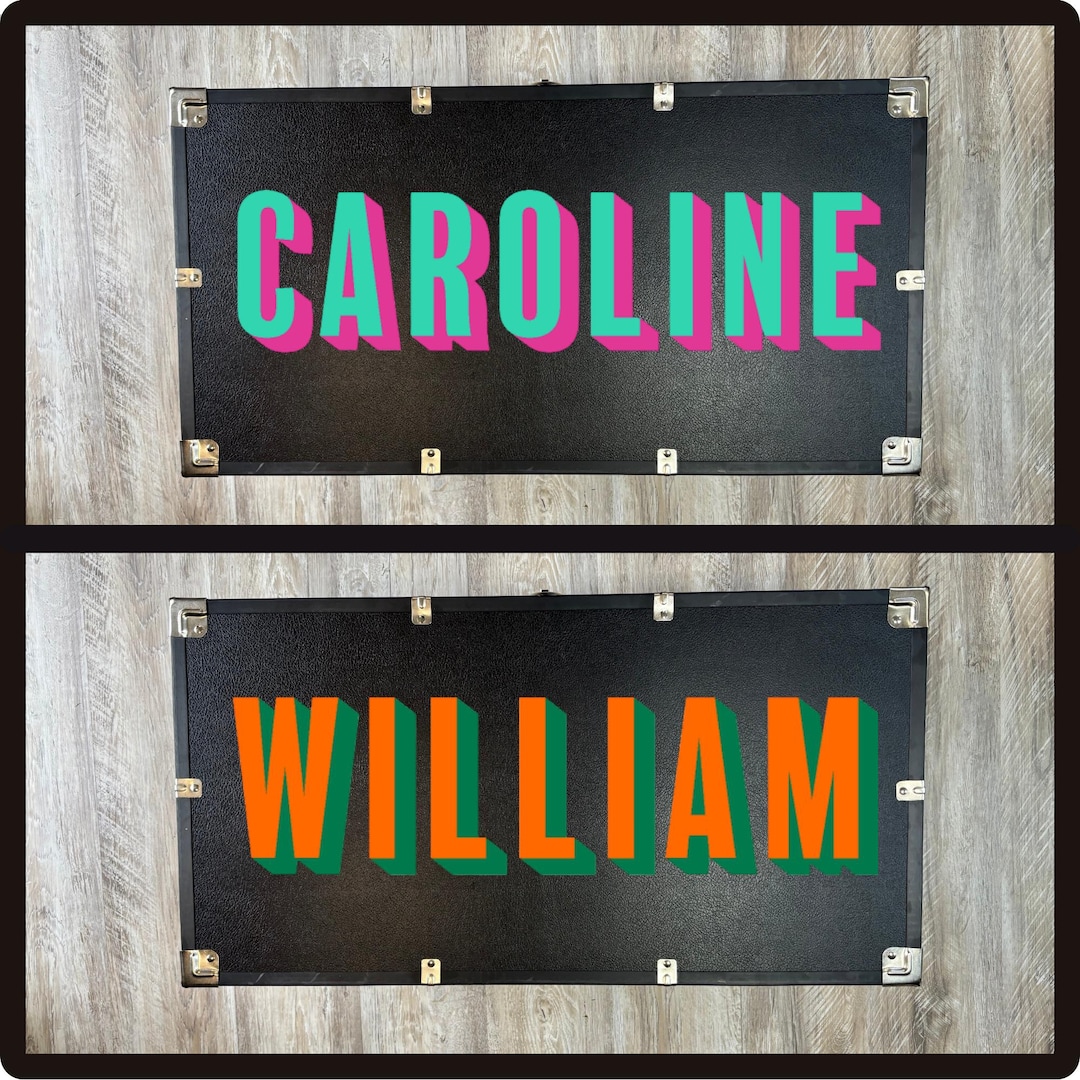 Custom Camp Trunk Name Sticker, Camp Trunk Decal, Summer Camp Trunk ...