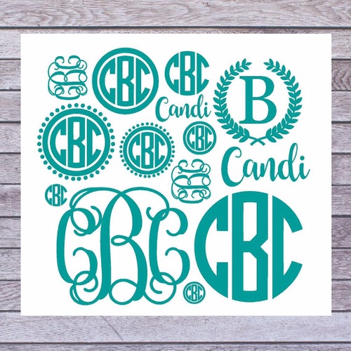Sheet of Monogram Decals Set of Monogram Stickers Set of | Etsy