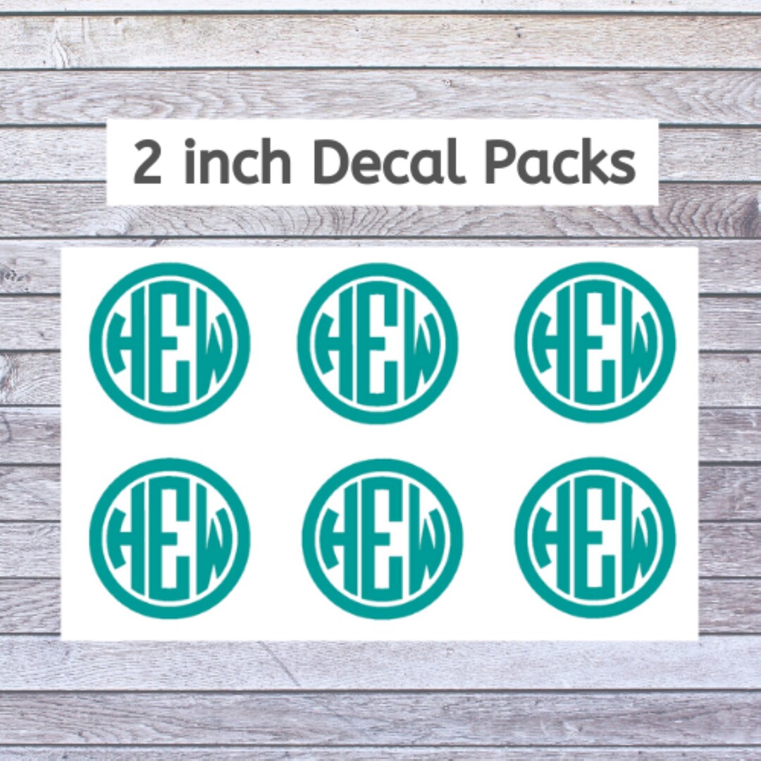 Monogram Decals, Monogram Sets, 2" Small Monogram Decal, 2 Inch ...