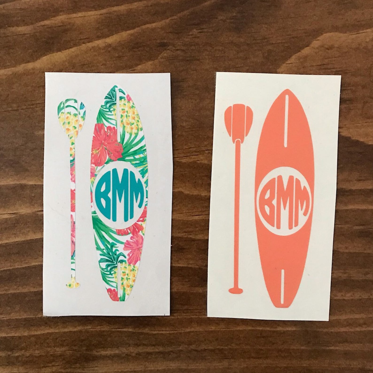 Paddle Board Monogram Car Decal Sticker Stand up Paddle Board - Etsy