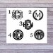 Monogram Laptop Decal | Monogram Laptop Sticker | Monogram Decal ...
