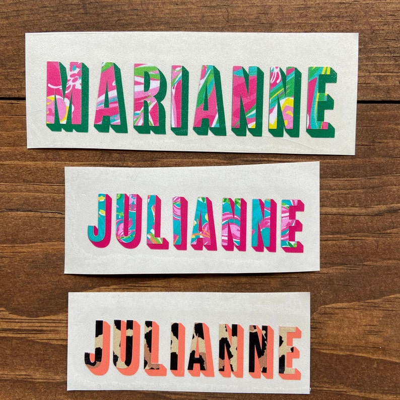 Double Layer Name Sticker Vinyl Name Decal Tumbler Name - Etsy