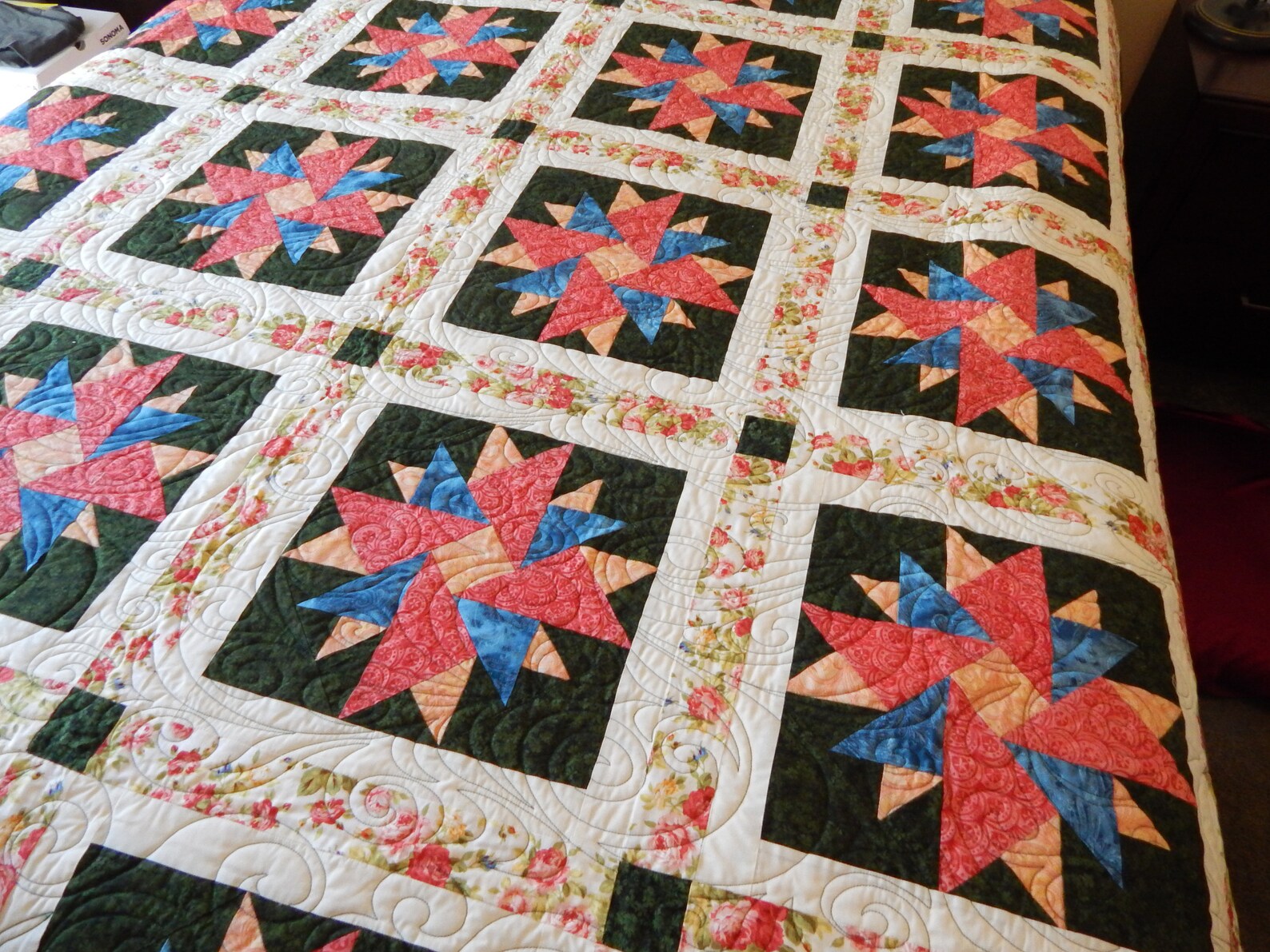 Queen Size Stunning Star Quilt - Etsy