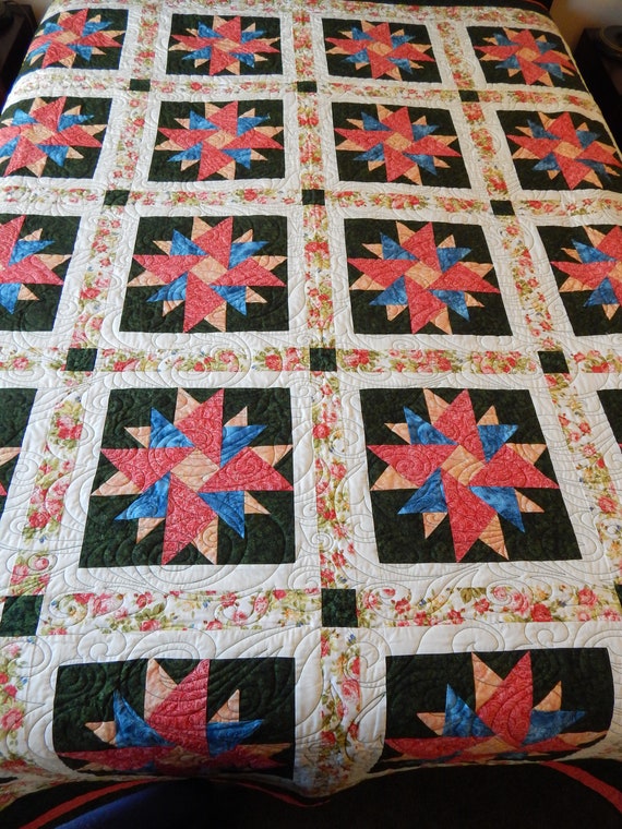 Queen Size Stunning Star Quilt | Etsy
