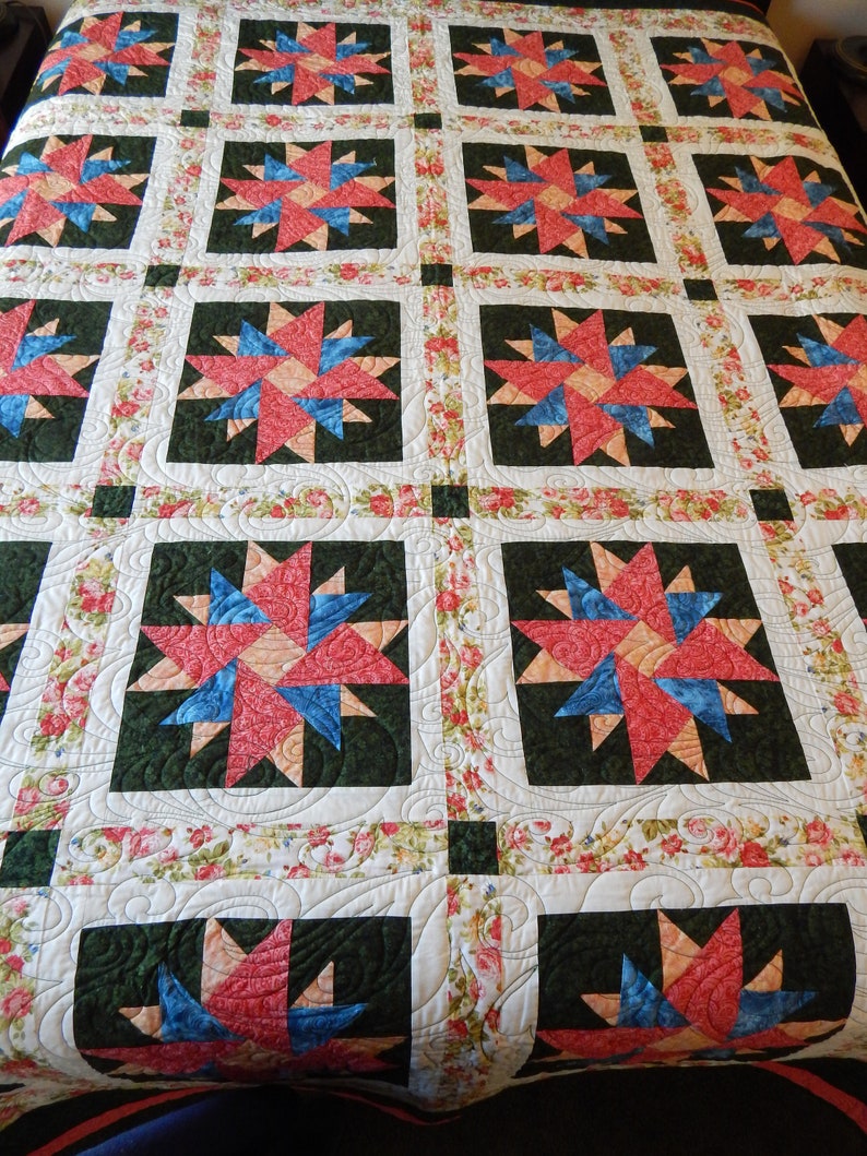 Queen Size Stunning Star Quilt - Etsy
