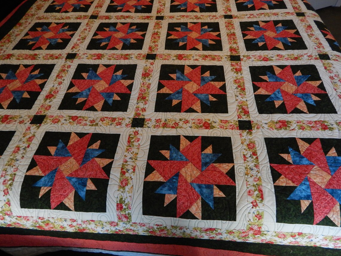 Queen Size Stunning Star Quilt - Etsy