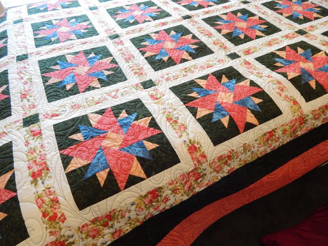 Queen Size Stunning Star Quilt - Etsy