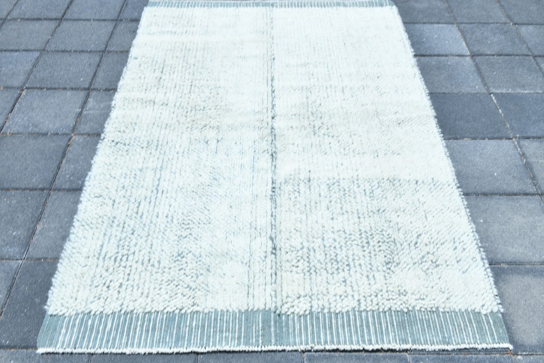 4x7 Area Rug, 4x7 MODERN TURKISH KILIM Rug, 4x7, Wool Handmade Oushak ...