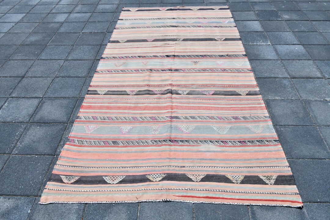 5x9 Area Rug, 5x9 MODERN ANTIQUE KILIM Rug, 5x9 Turkish Kilim Rug, Wool ...