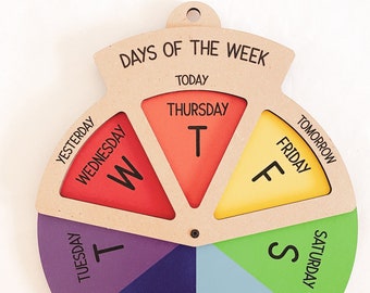 WALDORF Colors of the Day | Days of the Week WHEEL With 3-way Viewer ...