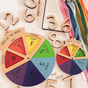 Days of the Week WHEEL With a Three-way Viewer Window | Spinner Dial ...