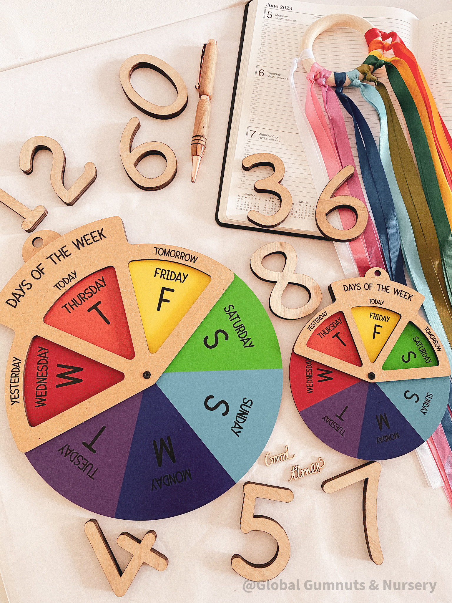 Days of the Week WHEEL With a Three-way Viewer Window | Spinner Dial ...