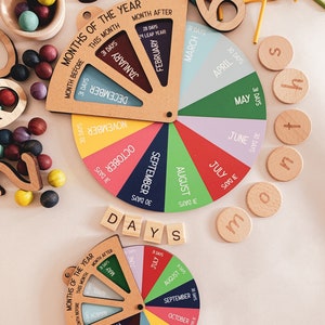Months of the YEAR Wheel | With a Three-way Viewer Window | Spinner ...