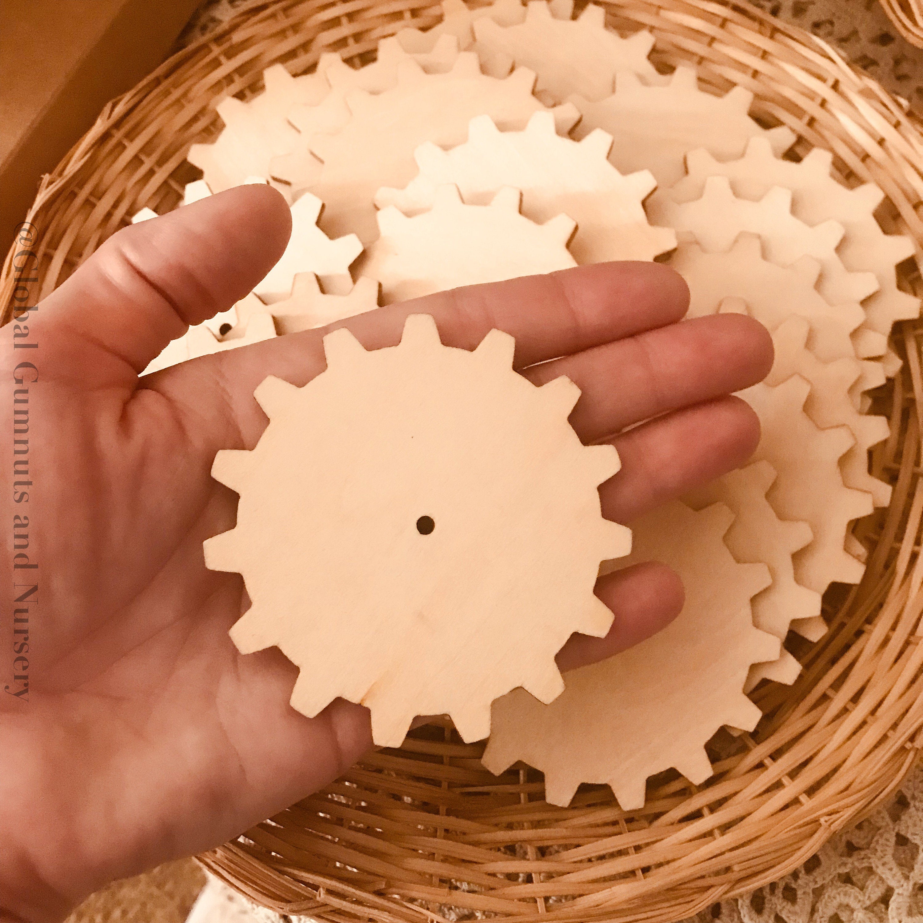 10cm Discs Wooden Cog Tiles Gear Shapes | Etsy