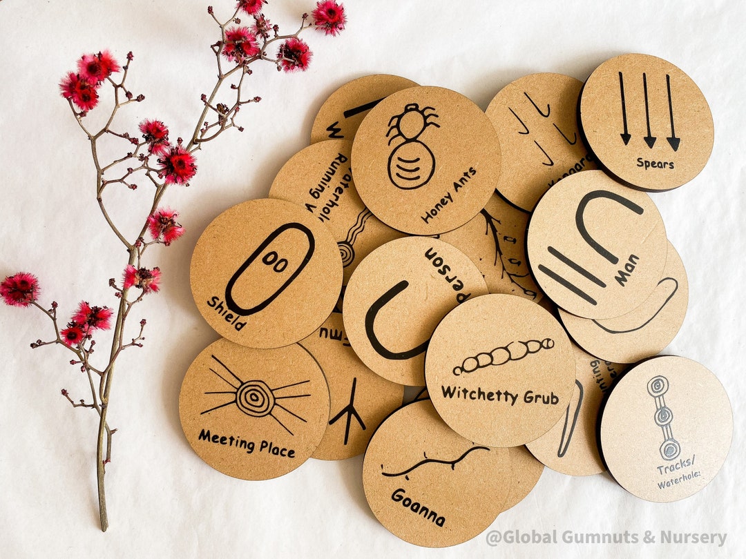 Indigenous Symbols | Aboriginal | NAIDOC WEEK | Wooden MDF | 10 or 20 ...