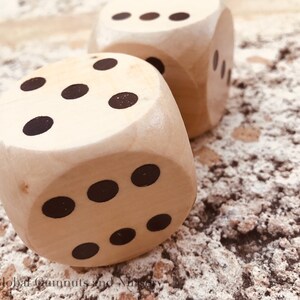 A Handful of Dice Large Wooden Dice - Etsy