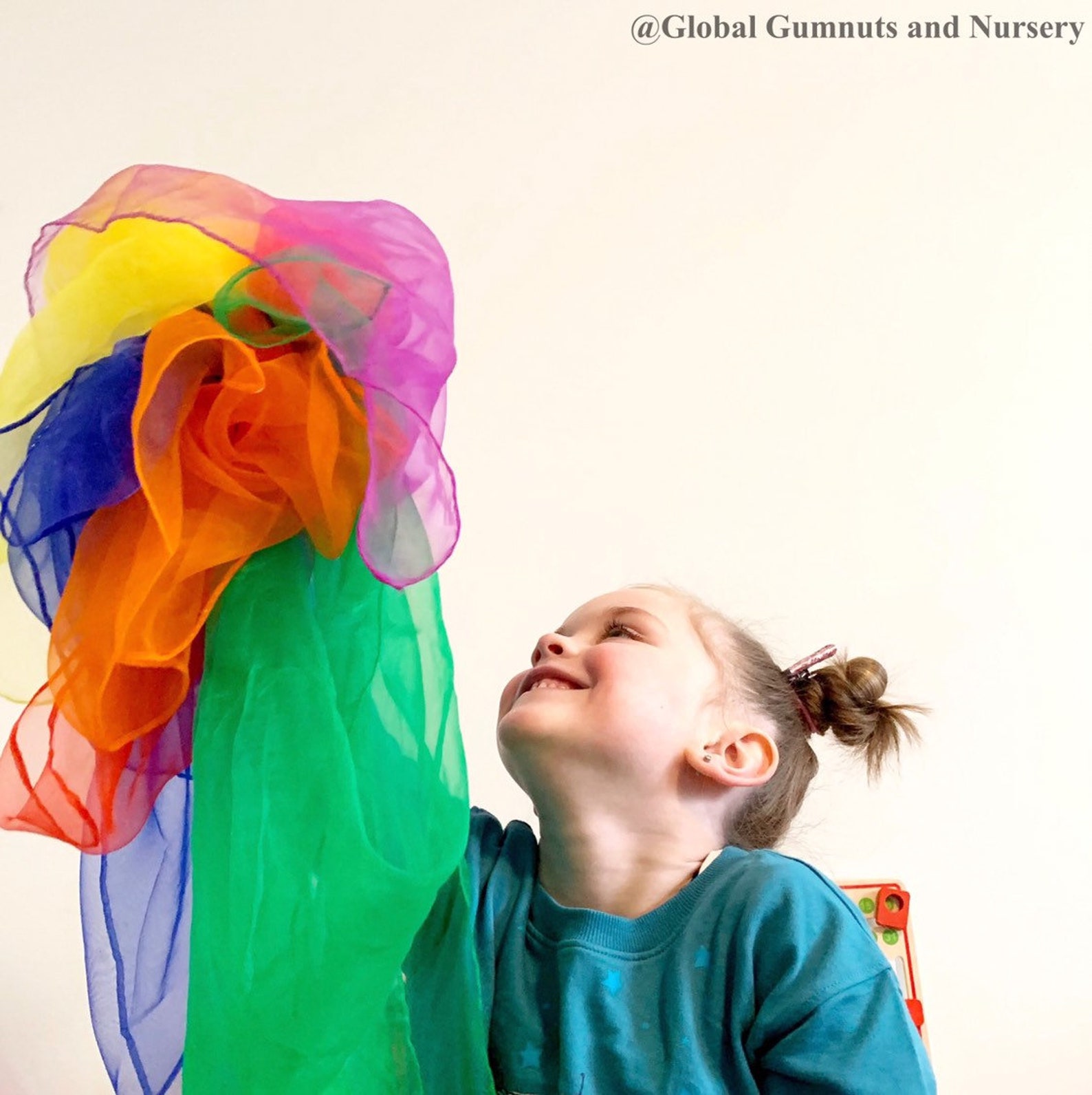 Sensory Scarves 70 X 70 Cm | Play Silks | Rainbow Scarfs | Set of 6 ...