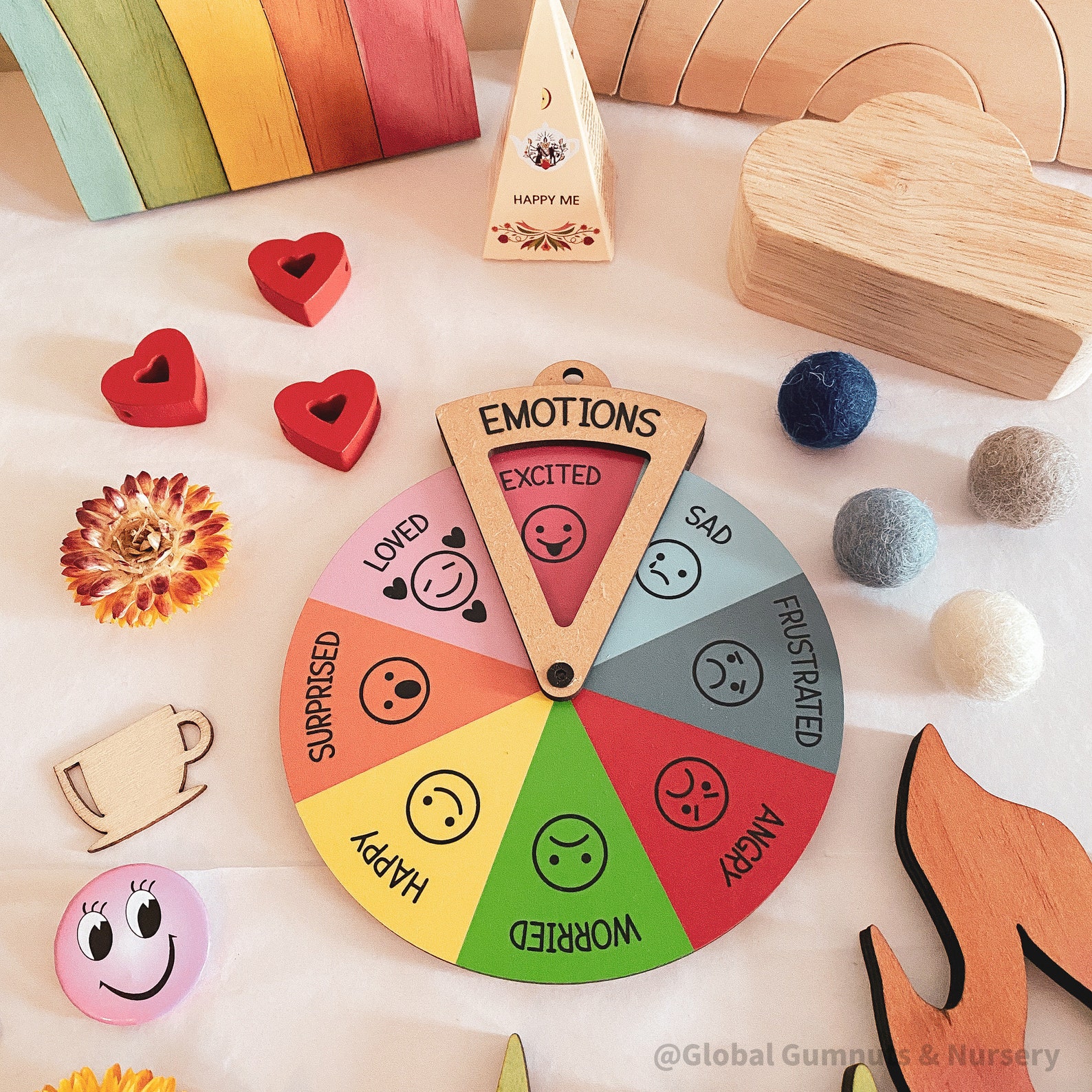 Learning All of the EMOTION | Spinner Dial | 8expressions | Wood Wheel ...
