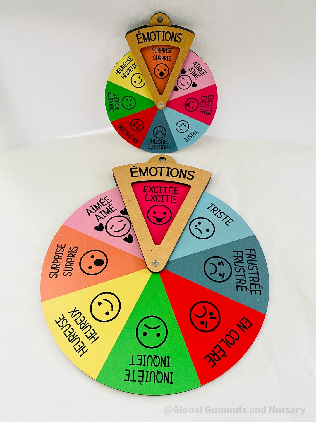 Learn in FRENCH All of the EMOTIONS | Spinner Dial | 8expressions ...