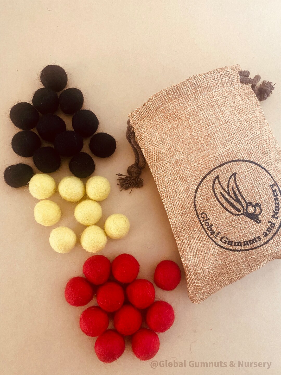 Aboriginal Themed Felt Balls | Feltball | Mixed 100% NZ Wool Random ...