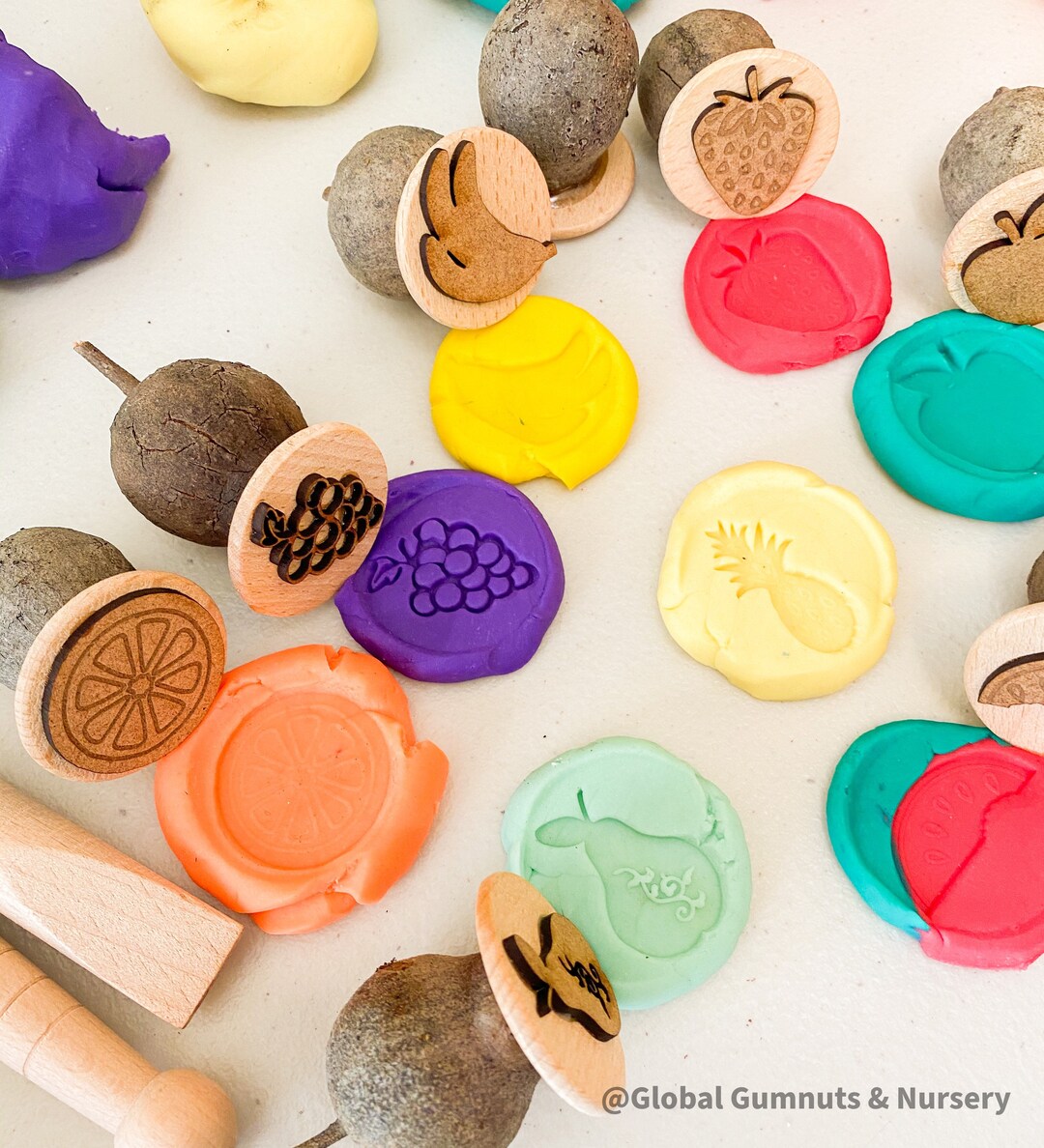 Fruit Salad Stamp Collection | Gumnut Nature Stamps | 8 Pcs - Etsy