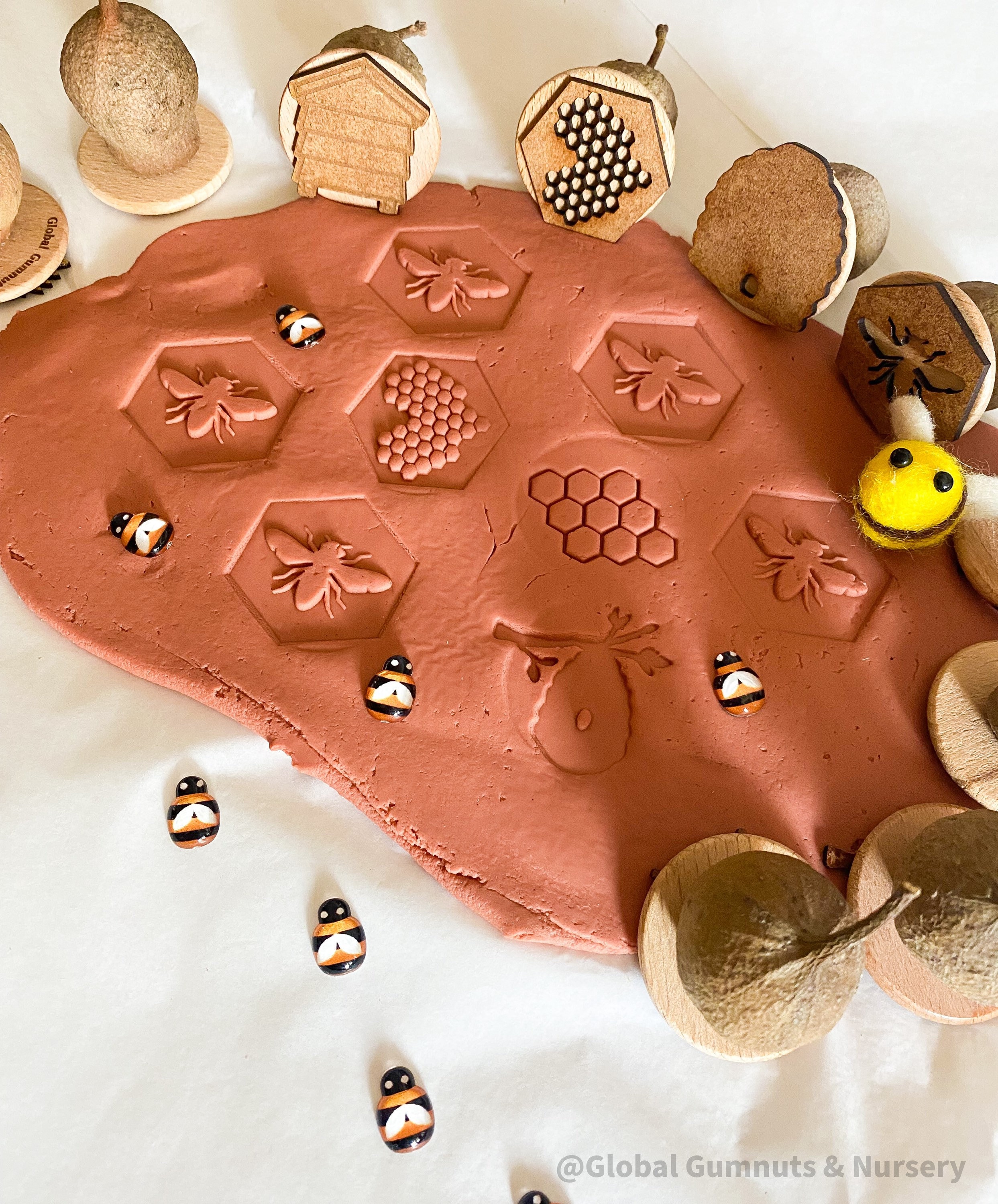 Gumnut Nature Stamps | Honeybee Set | Beekeeper & Honey | 8 Pieces ...