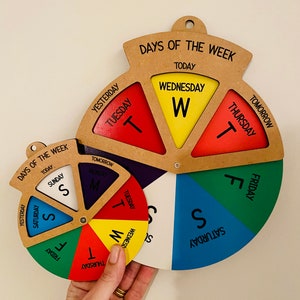 WALDORF Colors of the Day | Days of the Week WHEEL With 3-way Viewer ...