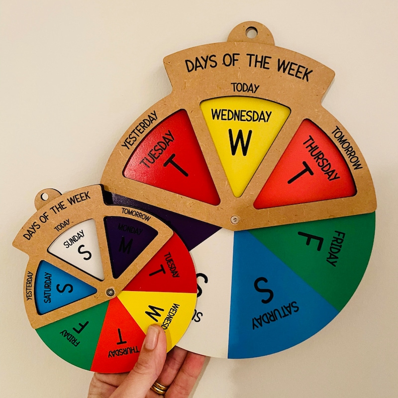 Day of the Week Clock - Etsy