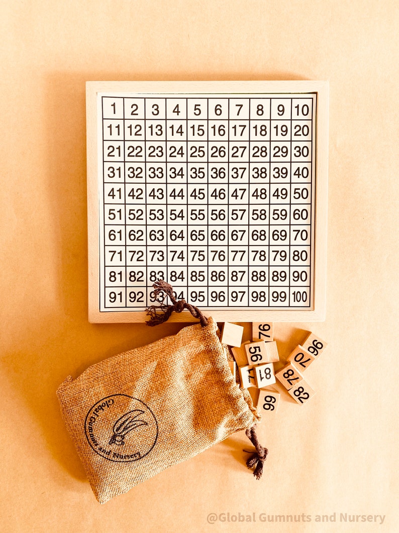 Wooden Number Tiles Set - Make Learning Fun! 1-100 Number Board ...