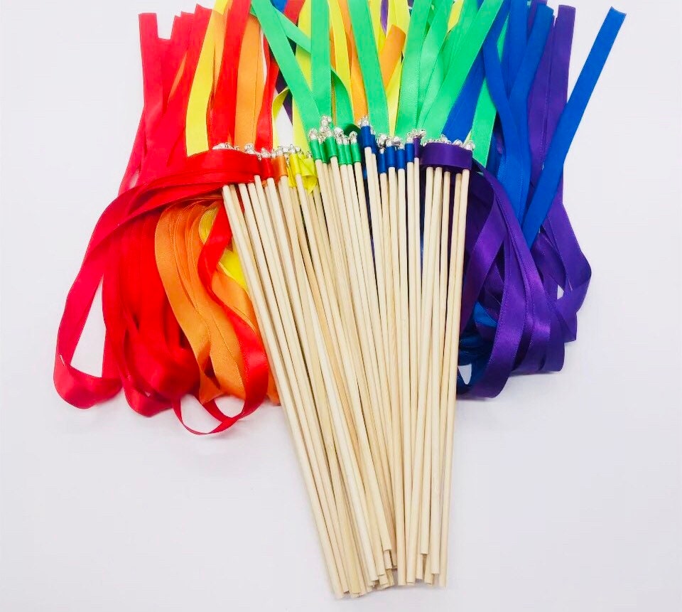 Dance Ribbon PARTY Wands Sticks Special Event - Etsy Australia