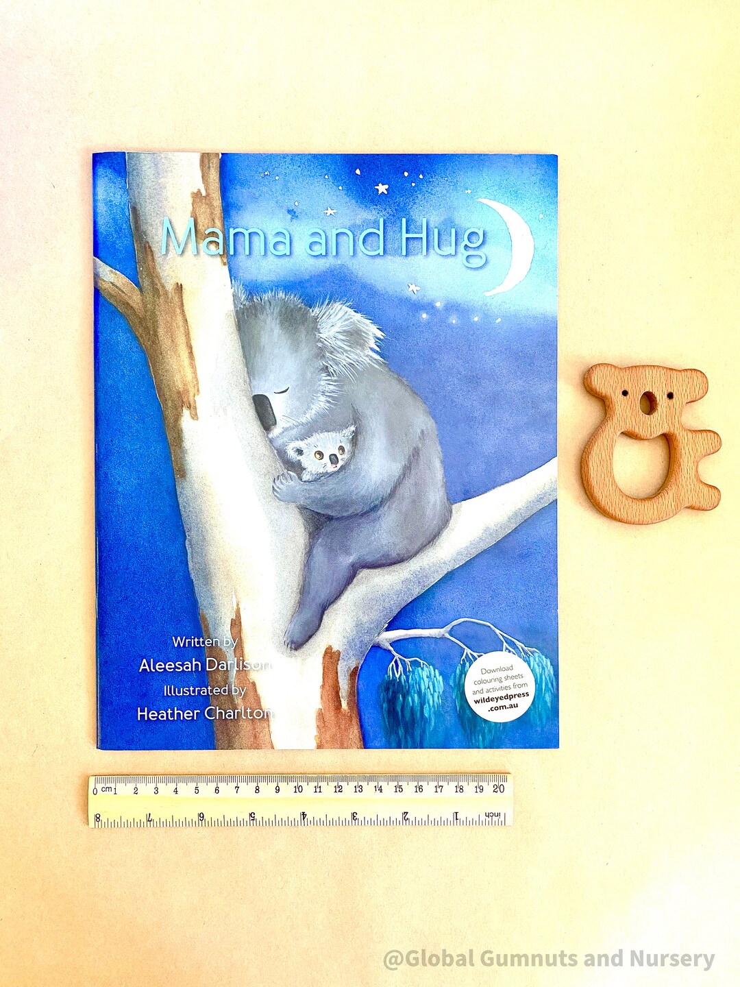 Mama and Hug Book & Wooden Koala Piece Australian Animals - Etsy