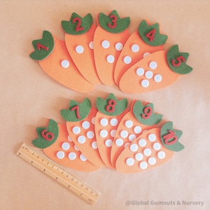 Fabric Counting Carrots for DIY Educational Play Crafting Set of 10 ...