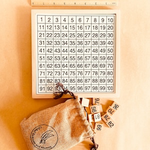 Wooden Number Tiles Set - Make Learning Fun! 1-100 Number Board ...