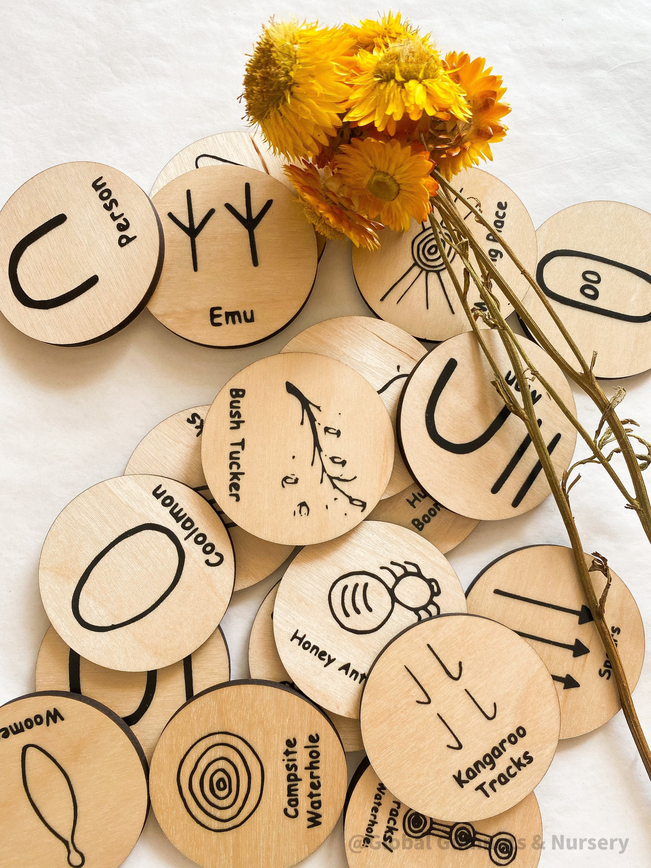 Indigenous Symbols | Aboriginal | NAIDOC WEEK | Birch Wood | 10 or 20 ...