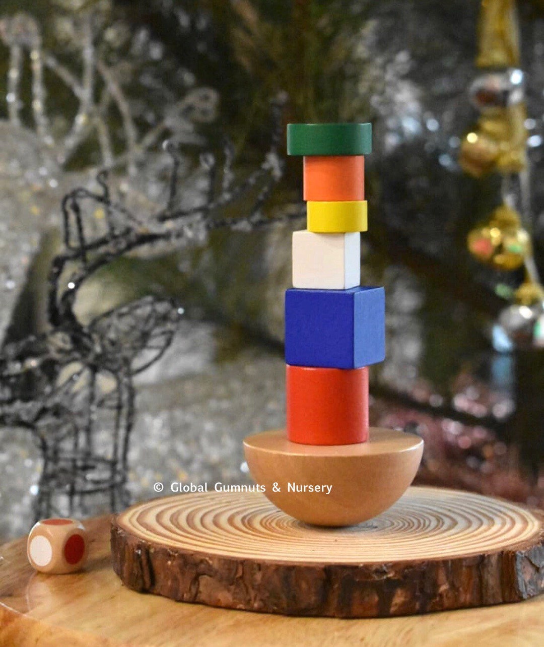 Kids Wooden Geometric Balancing Blocks Fun & Educational BALANCING Game ...