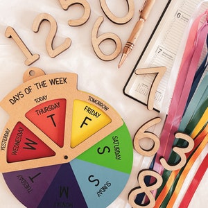 Days of the Week WHEEL With a Three-way Viewer Window | Spinner Dial ...