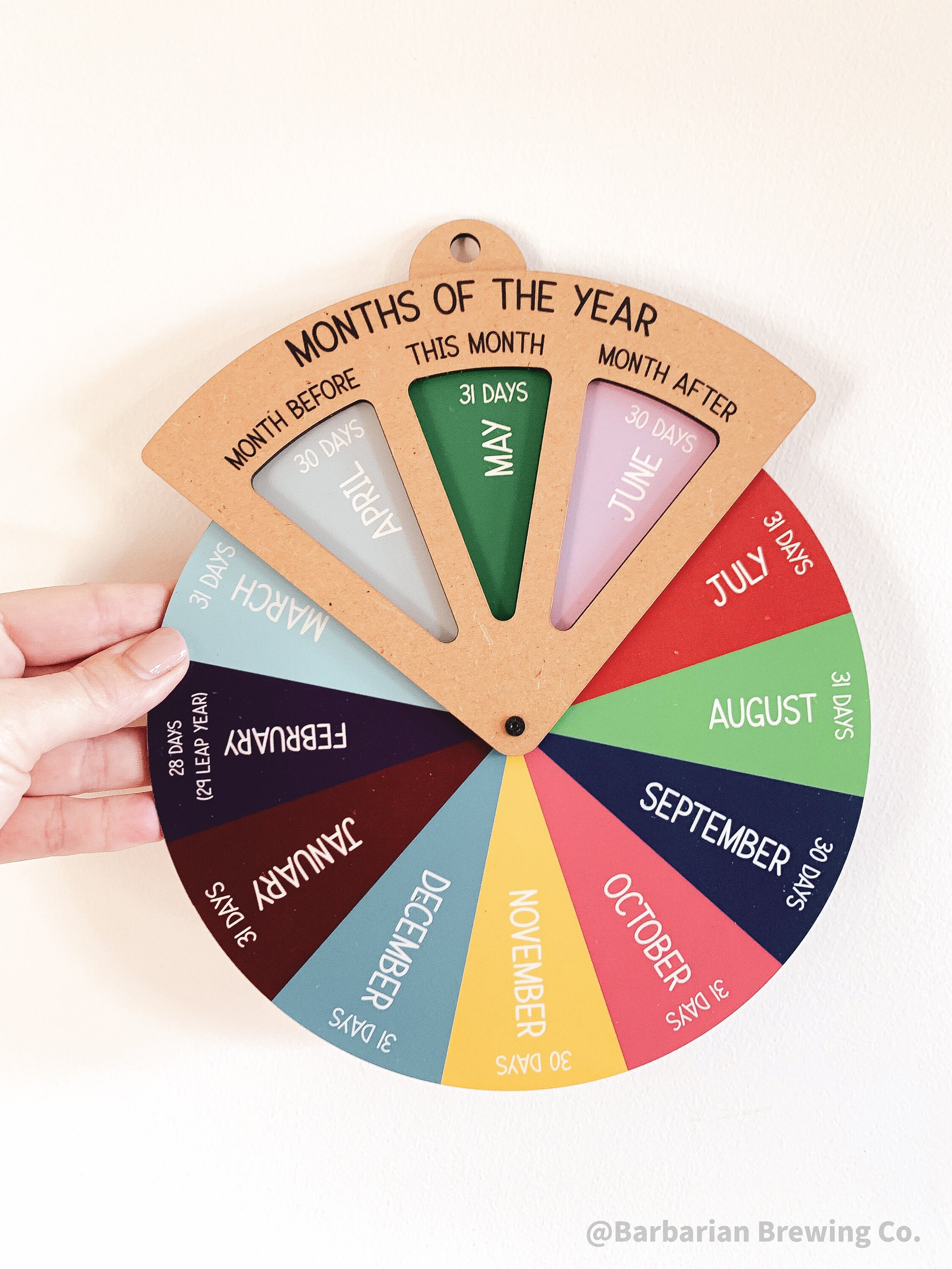 Months of the YEAR Wheel | With a Three-way Viewer Window | Spinner ...