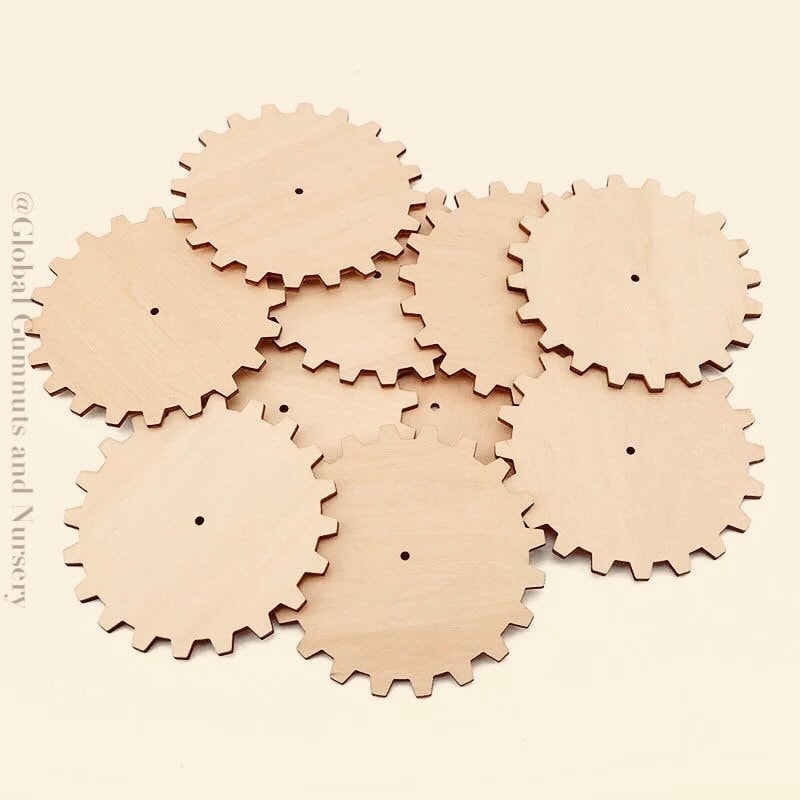 10cm Discs Wooden Cog Tiles Gear Shapes | Etsy