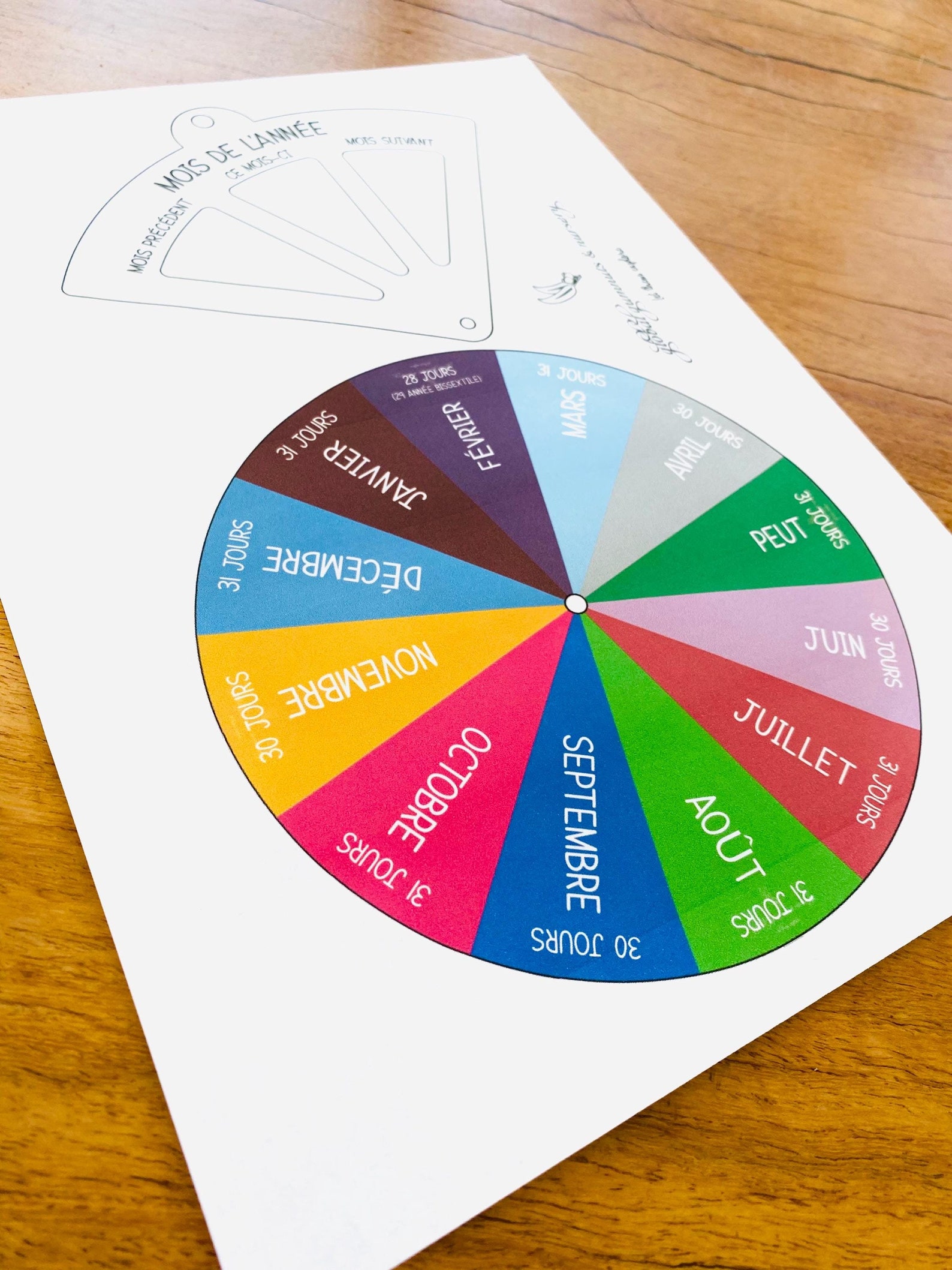 FRENCH Downloadable Teaching Resource Months of the Year With 3-way ...