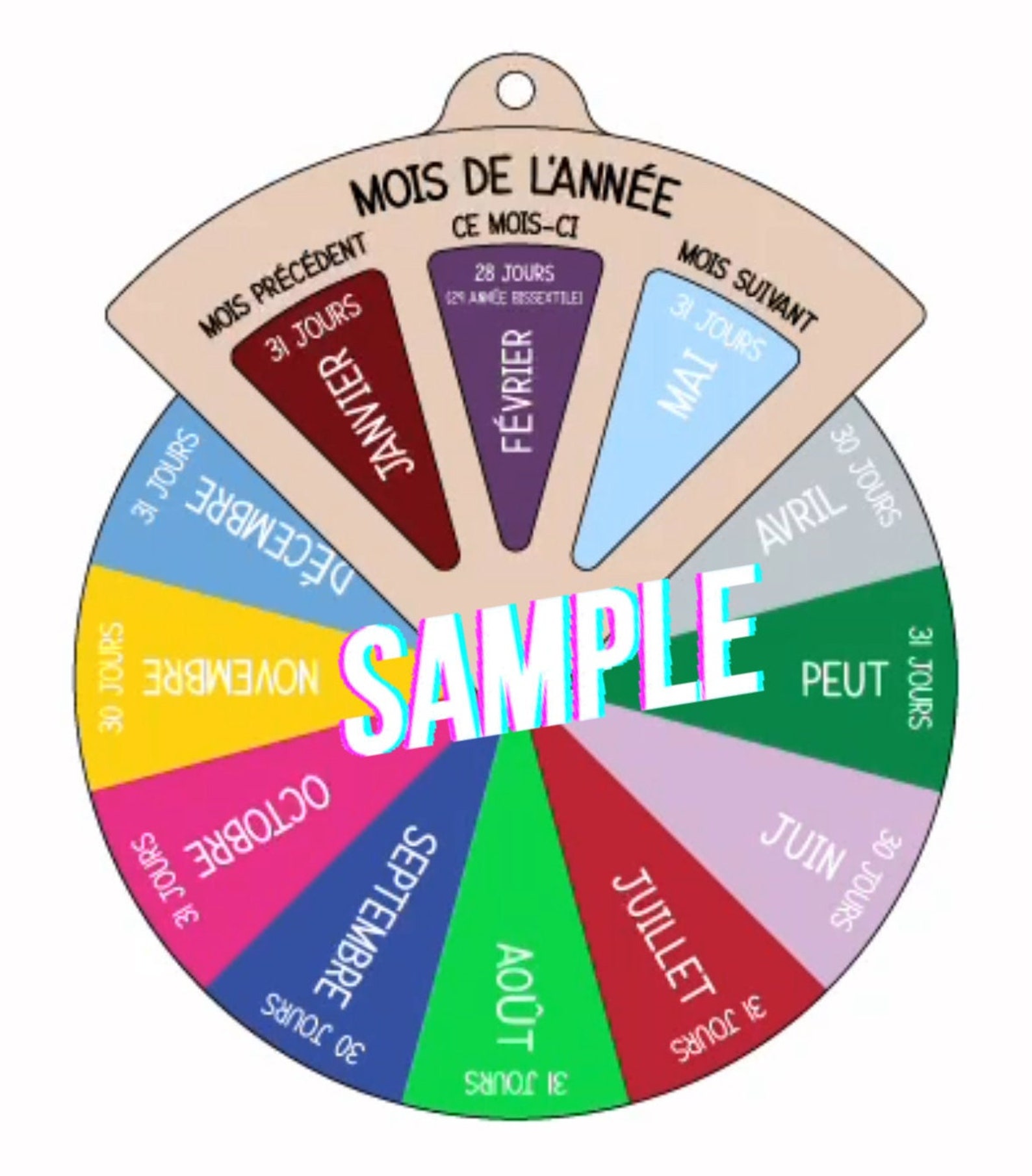 FRENCH Downloadable Teaching Resource Months of the Year With 3-way ...