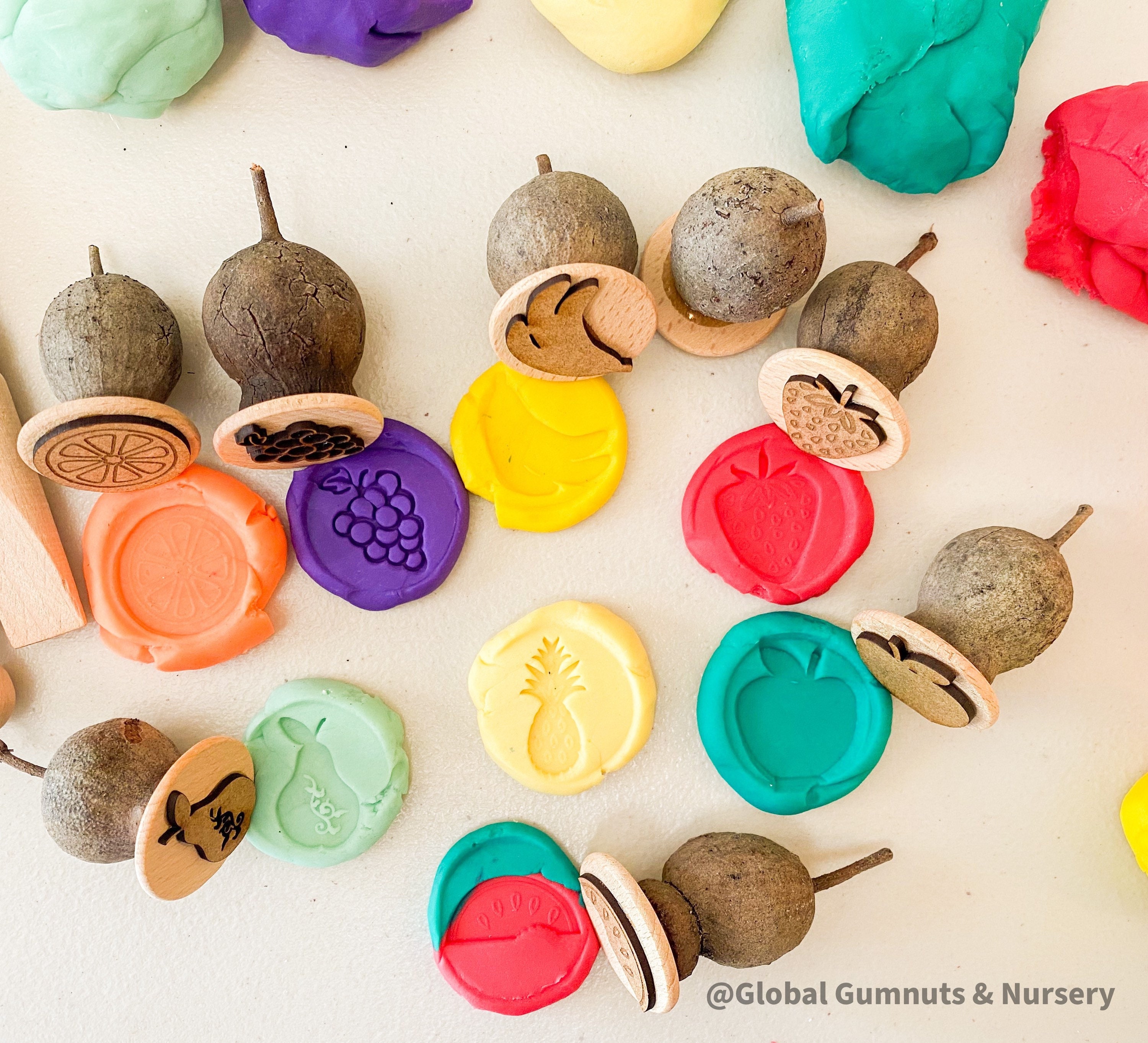 Fruit Salad Stamp Collection Gumnut Nature Stamps 8 Pcs - Etsy