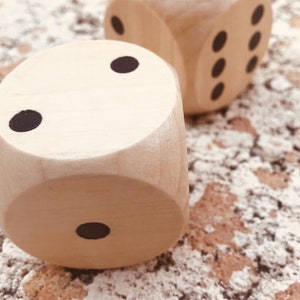 A Handful of Dice Large Wooden Dice - Etsy