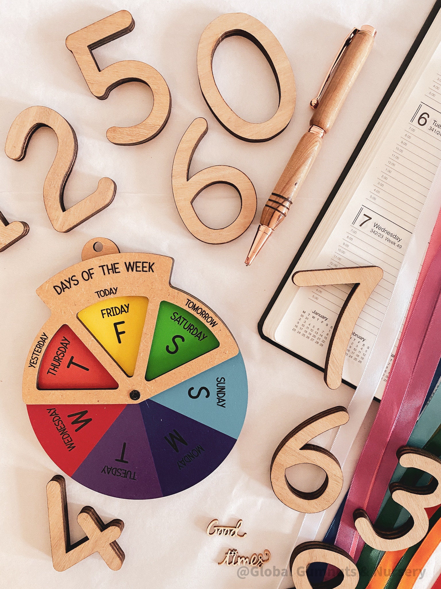 Days of the Week WHEEL With a Three-way Viewer Window | Spinner Dial ...