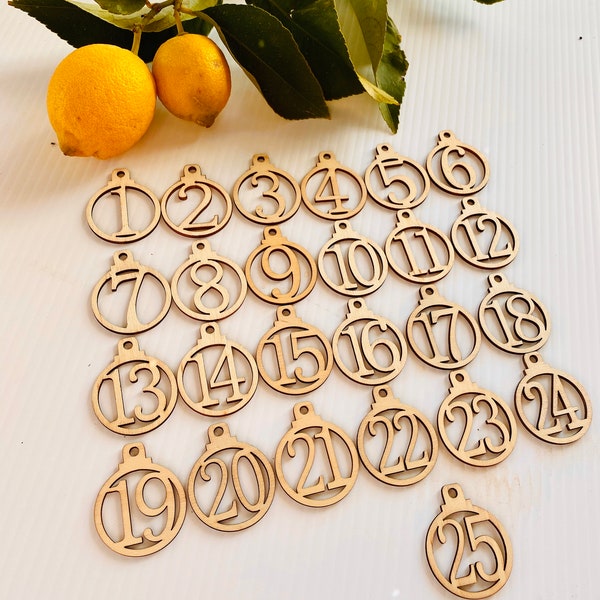 Advent Numbers - Etsy