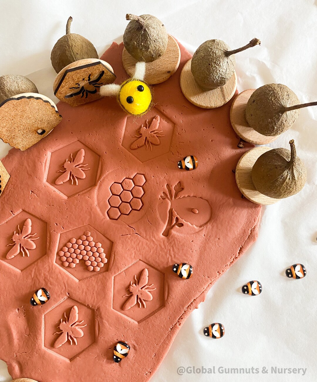 Gumnut Nature Stamps | Honeybee Set | Beekeeper & Honey | 8 Pieces - Etsy