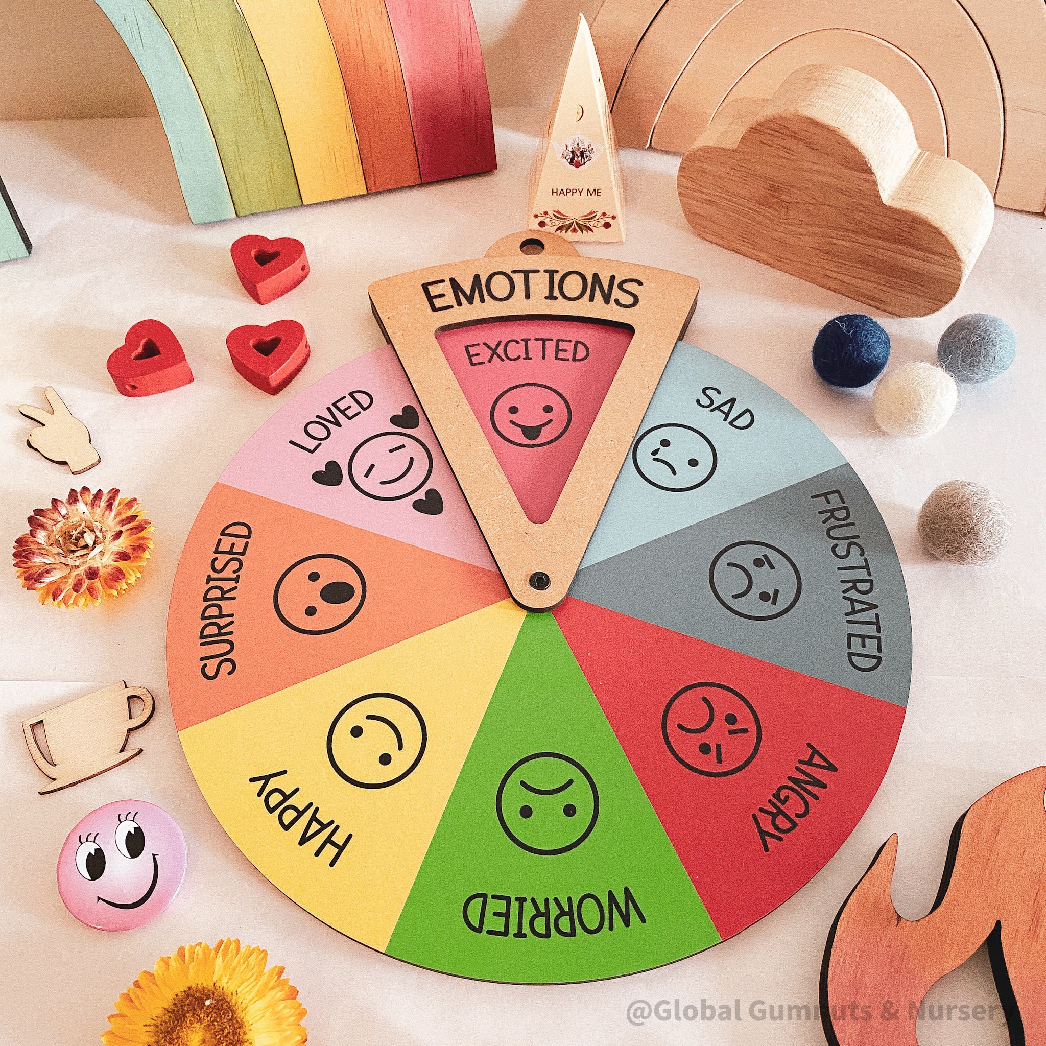 Learning All of the EMOTION | Spinner Dial | 8expressions | Wood Wheel ...